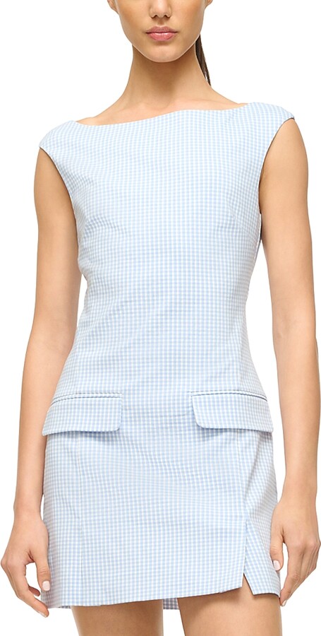 STAUD Walker Micro Check Dress - ShopStyle