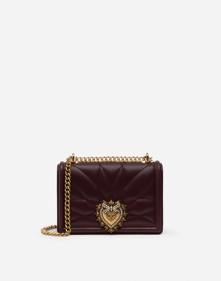 Dolce & Gabbana Small Devotion Side Bag In Matelasse Nappa Leather ...