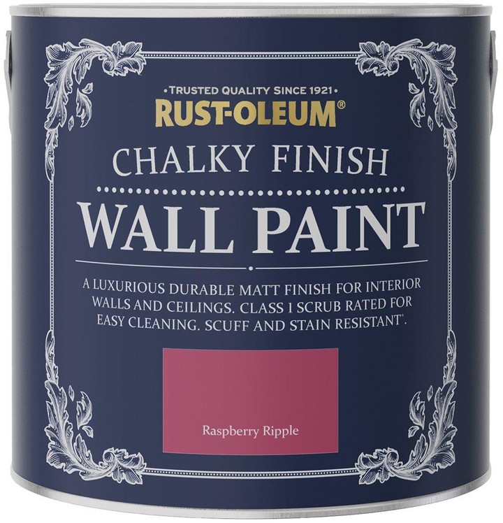 Rust Oleum Rust-Oleum Chalky Wall Paint Raspberry Ripple 2.5L ...
