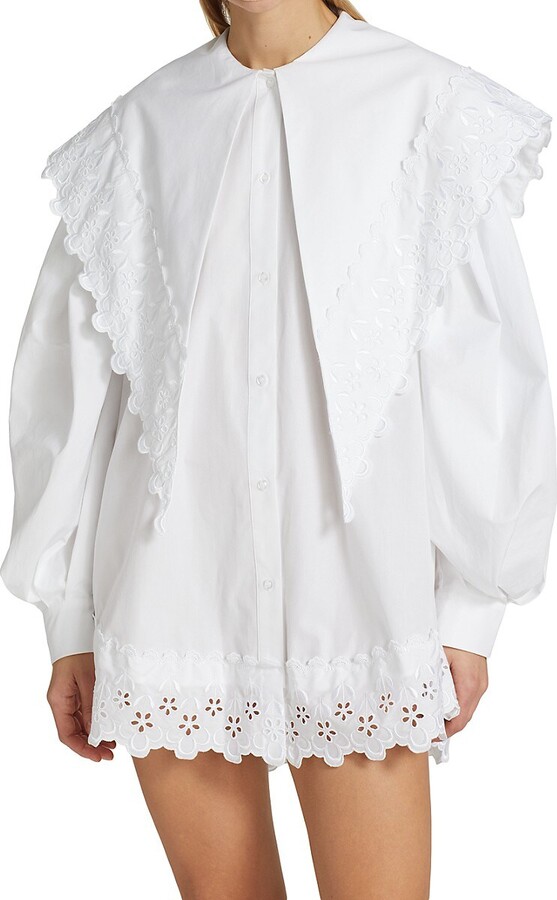 Simone Rocha Point Collar Shirt Dress - ShopStyle