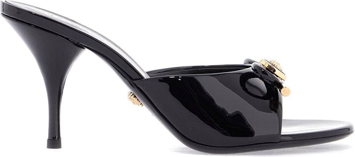 Versace "opera Bow Patent Leather Mules - ShopStyle