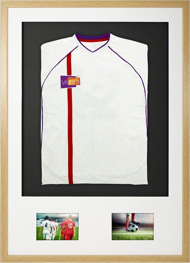 Vivarti 3D + Double Aperture Mounted Sports Shirt Display Frame with ...