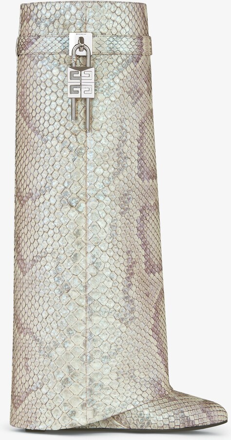 Givenchy Shark Lock boots in python with pearl effect - ShopStyle