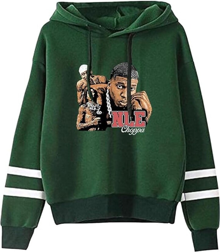 AJHTER NLE Choppa Merch 2025 Print Pocketless Hoodie - ShopStyle T-shirts