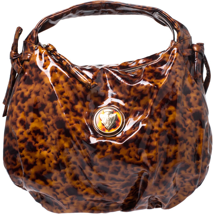 Gucci Tortoise Shell Patent Vinyl Hysteria Hobo - ShopStyle