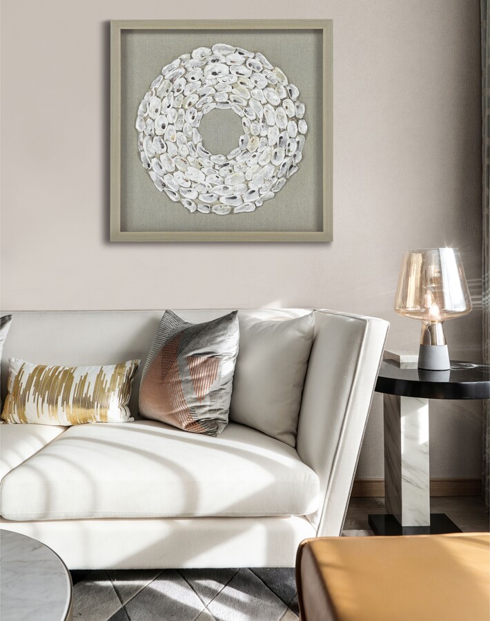 HUJI Oyster Shell Rings Shadow Box Wall Decor - ShopStyle