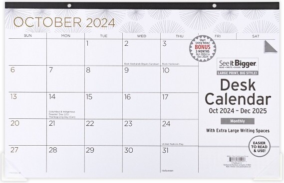 PlanAhead 2024-25 Desk Planner 17"x11" See It Bigger: Weekly Desktop ...