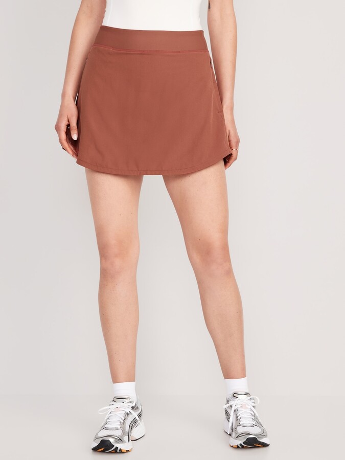 Old Navy High-Waisted StretchTech Pleated 2-in-1 Skort for Women ...