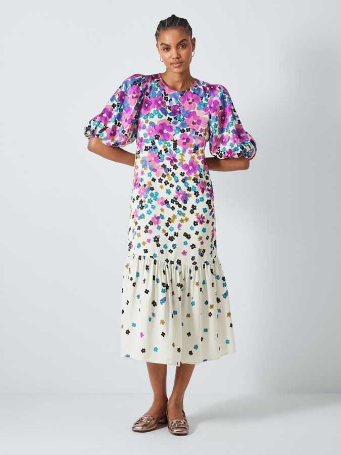 Fabienne Chapot Cecile Floral Print Open Back Midi Dress - ShopStyle