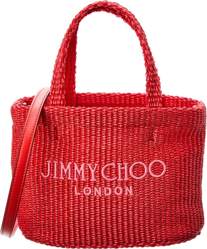 Jimmy Choo Beach East-West Mini Raffia Tote - ShopStyle Shoulder Bags