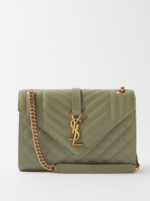 Saint Laurent Envelope Medium Quilted-leather Shoulder Bag - ShopStyle