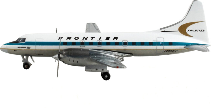 Convair CV-580 Commercial Aircraft "Frontier Airlines" White with Teal ...