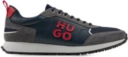 HUGO BOSS Running-inspired trainers in mixed materials with stacked ...