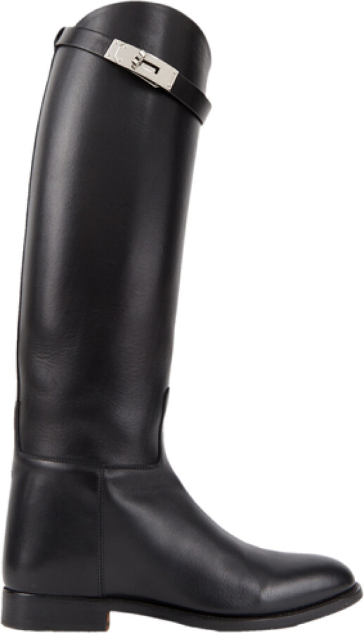Hermes Jumping leather riding boots - ShopStyle