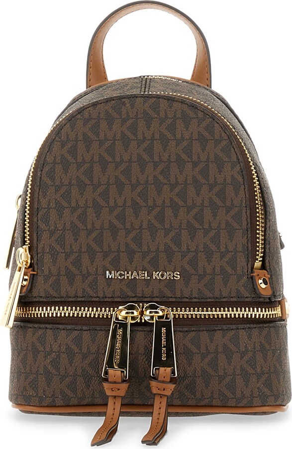 MICHAEL Michael Kors Mini Rhea Zipper Logoed Backpack - ShopStyle