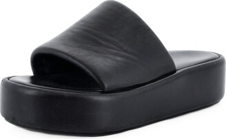 Balenciaga Rise leather platform slides - ShopStyle