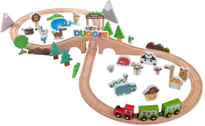 Hey Duggee 50-piece Safari Wooden Train Set - ShopStyle Toys