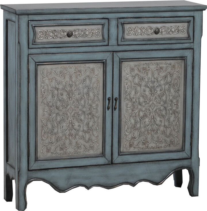 Powell Antique Blue Console Cabinet - ShopStyle