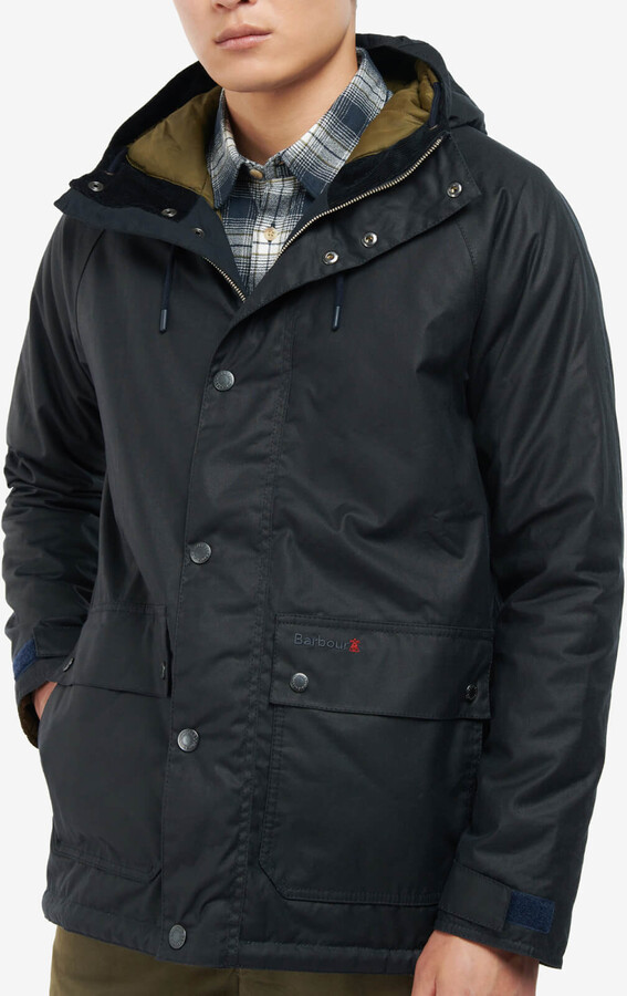 Barbour Heritage Barbour Rockfield Waxed-Cotton Hooded Jacket - ShopStyle