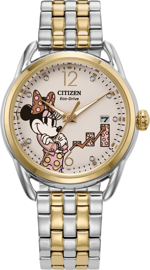 Citizen Eco-Drive Women's Disney Empowered Minnie Mouse Two-Tone ...