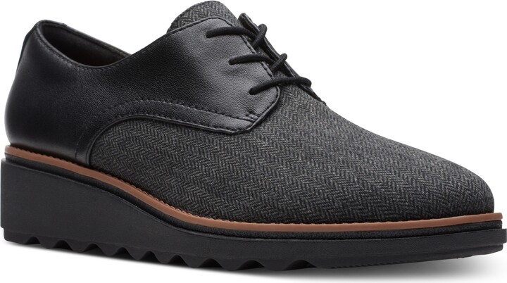 Clarks Women's Sharon Rae Lace-Up Wedge Shoes - ShopStyle Flats