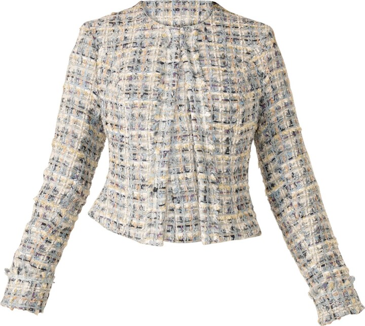 Sacha Drake Shimmering Shores Jacket In Blue Tweed - ShopStyle