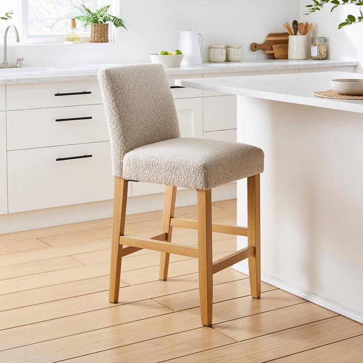 Dunelm Oakley Counter Height Bar Stool, Boucle Natural - ShopStyle