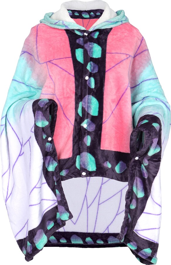 IamaCos Demon Slayer Kochou Shinobu Wearable Blanket Hoodie Anime ...