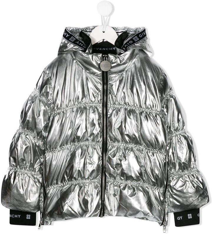 Givenchy Kids Metallic Puffer Jacket - ShopStyle Girls' Outerwear