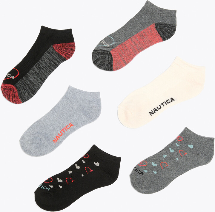 Nautica Heart Low-Cut Socks, 6-Pack - ShopStyle