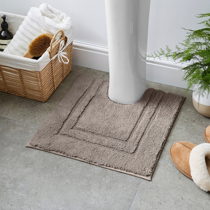 Dunelm Luxury Cotton Pedestal Mat Stone - ShopStyle