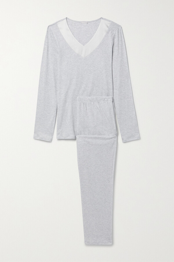 Hanro + Net Sustain Mira Satin-trimmed Cotton And Lenzing Modal-blend ...