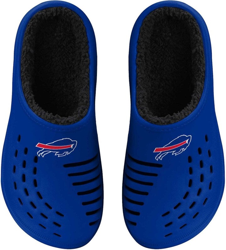 Men's FOCO Buffalo Bills Big Logo Sherpa-Lined Clog Slippers - ShopStyle