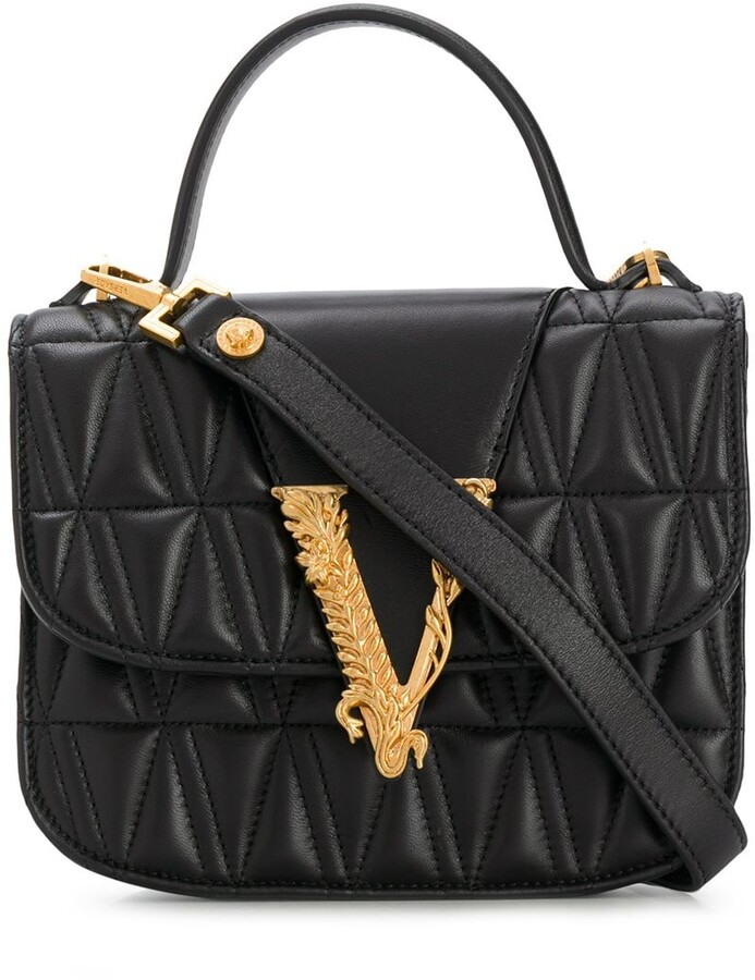 Versace V logo tote - ShopStyle