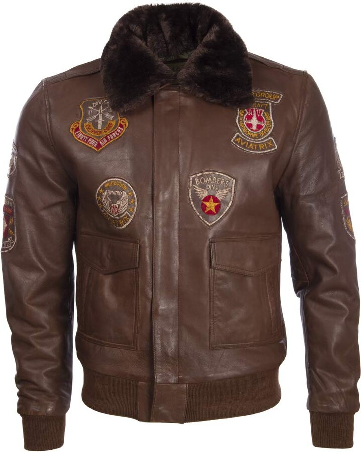 Aviatrix Men's Real Leather Aviator Pilot Bomber Jacket (JWR3) 6XL ...