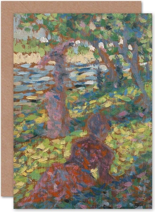 Artery8 Georges Pierre Seurat Woman In A Park Fine Art Greetings Card ...