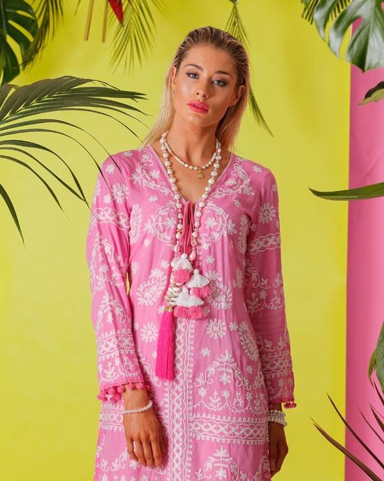 Pranella - Gigi Kaftan Pink - 1 / Pink - ShopStyle Dresses
