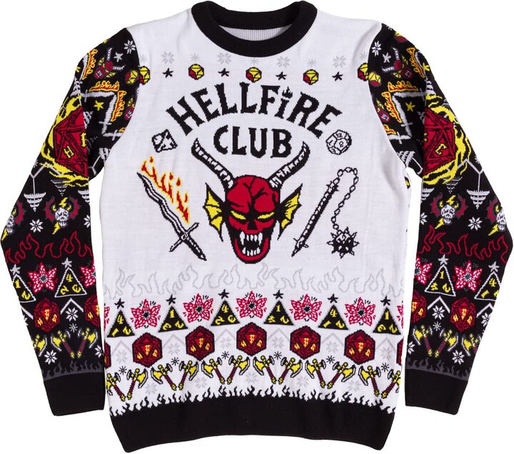 TruffleShuffle Stranger Things Hellfire Fairisle Knitted Jumper ...