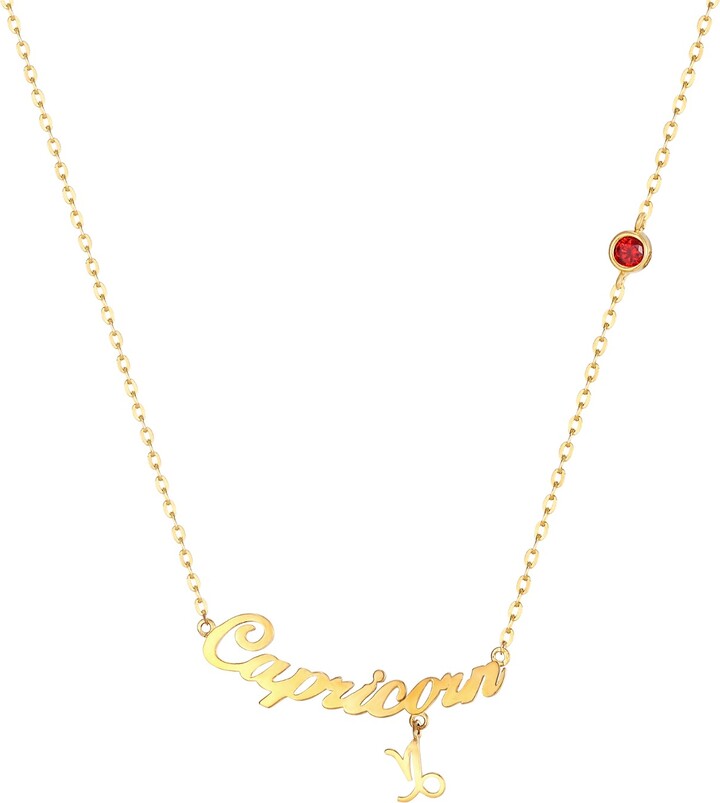 SEOL + GOLD - Capricorn 22Ct Gold Vermeil Zodiac Star Sign Necklace ...
