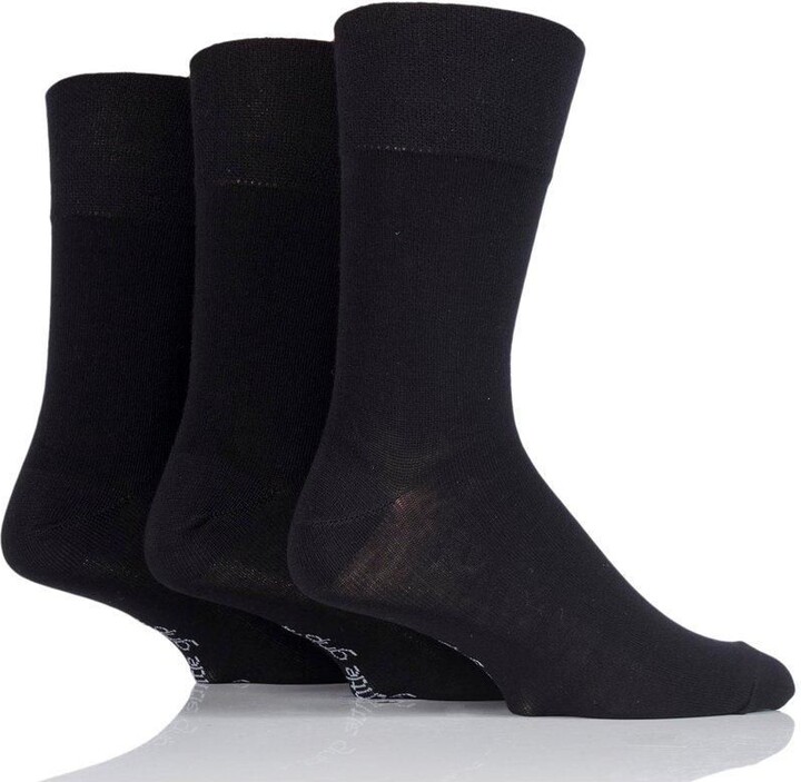 SOCKSHOP Gentle Grip 3 Pair Plain Bamboo Socks - ShopStyle