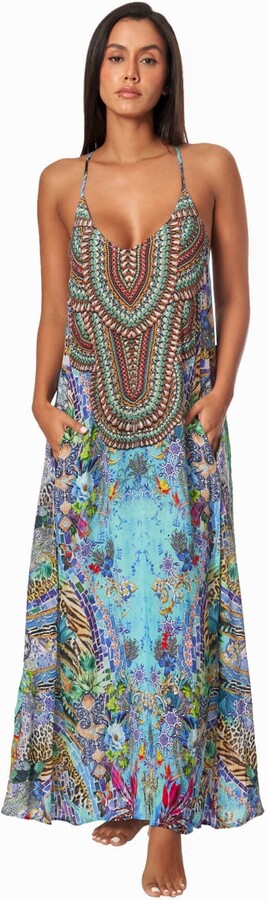 La Moda Clothing Helena T-Back Maxi Dress - ShopStyle Swimsuit Coverups