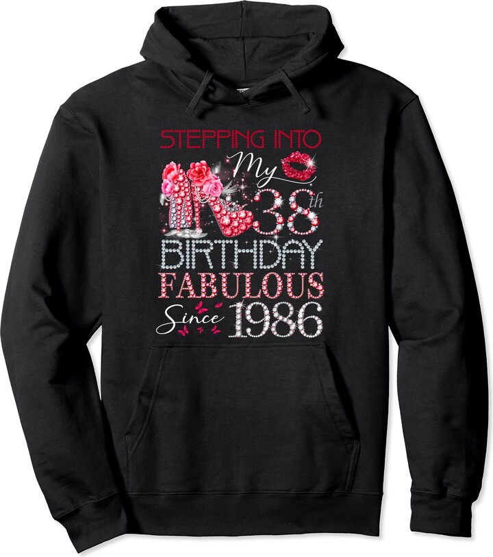 Made In 1986 38 Years Old Birthday Queen Diamond Womens Stepping Into My 38th Birthday Fabulous ...
