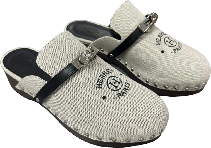 Hermes Carlotta cloth mules & clogs - ShopStyle