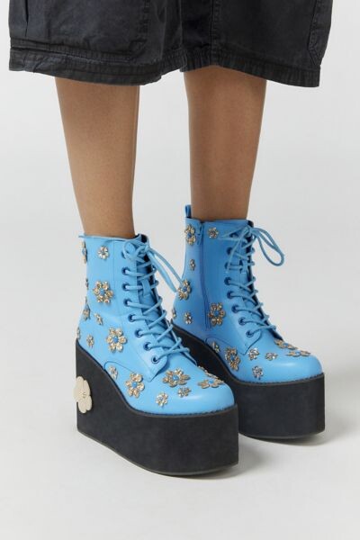 KOI Lotus Junkie Flower Platform Ankle Boot - ShopStyle