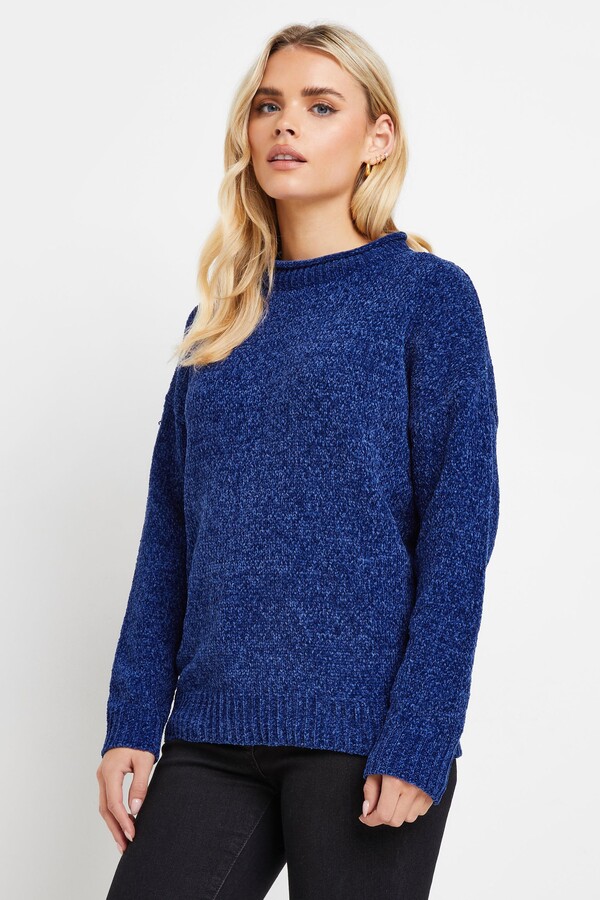 PixieGirl Petite Chenille Jumper - Blue - ShopStyle Knitwear