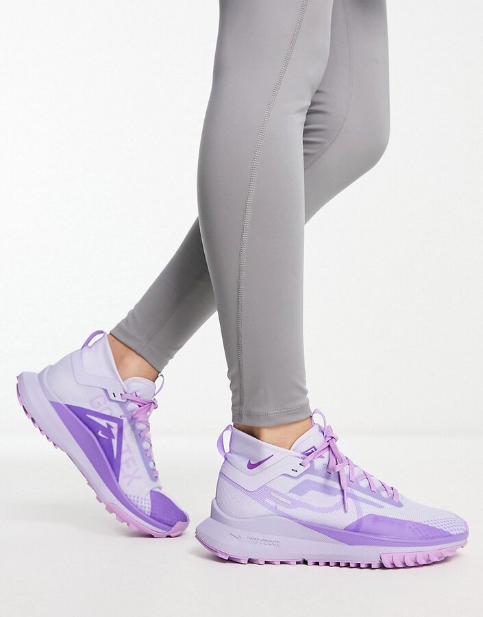 Nike Running React Pegasus Trail 4 Gore-Tex trainers in purple - ShopStyle
