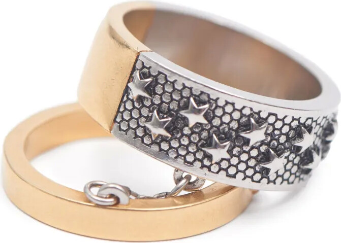 Maison Margiela Two-Tone Double Star Ring - ShopStyle