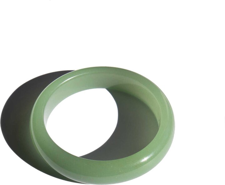 Seree Women's Smoke Opaque Light Green Jade Stone Bangle - ShopStyle ...