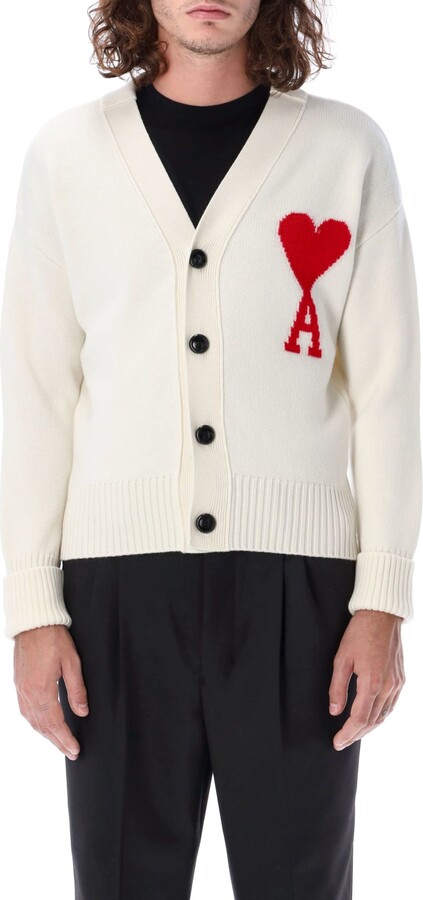 Ami Alexandre Mattiussi Intarsia Logo Cardigan - ShopStyle