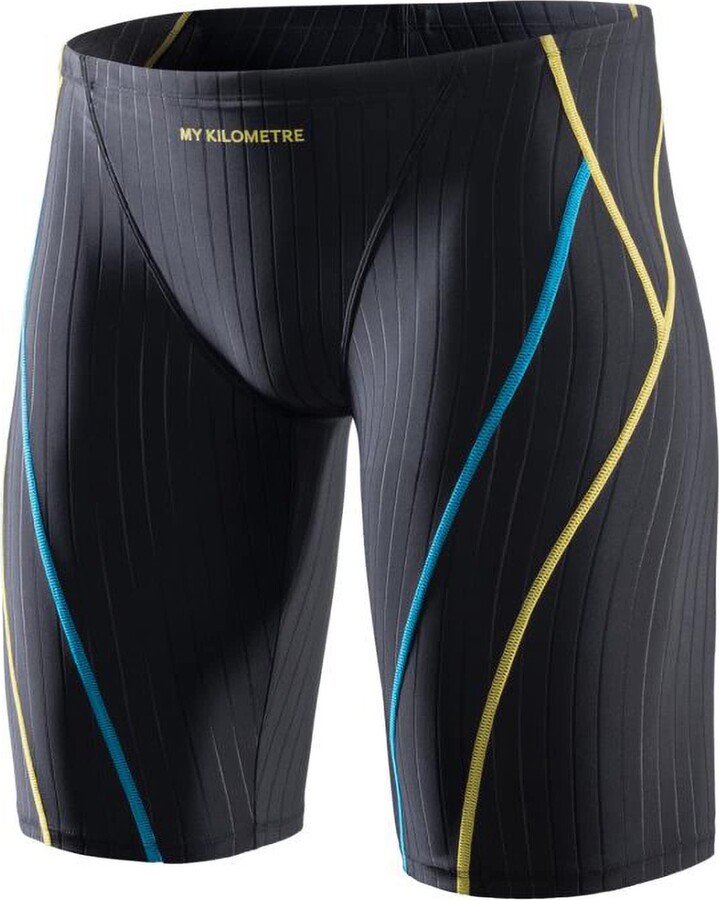MY KILOMETRE Jammer Swimsuit Mens Solid Swim Jammers Endurance Long ...